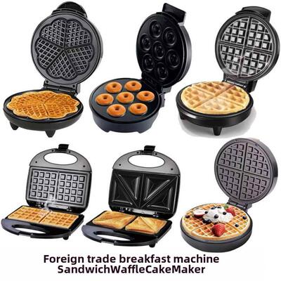 110V 台湾外贸三明治华夫饼早餐机 Sandwich Waffle Cake Maker