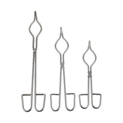 3 PCS Flask Beaker Clamp Crucible Laboratory Heavy Ceramic