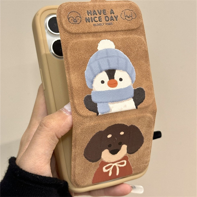 西高地雪人露露适用苹果17手机壳新款iPhone16Promax磁吸翻盖皮13/12/11华为MATE70/60/50/40小米17/15/14Pro