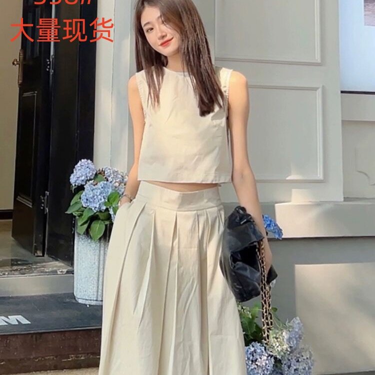 御姐轻熟风套装辣妹穿搭夏季两件套高个子女装气质长裙子女神