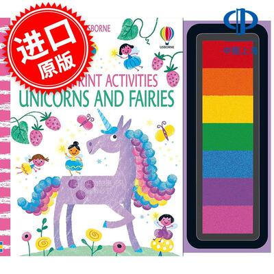 现货 指纹活动：独角兽与仙女：1 尤斯伯恩出版社 儿童游戏书 英文原版 Fingerprint Activities Unicorns and Fairies: 1 6-9岁