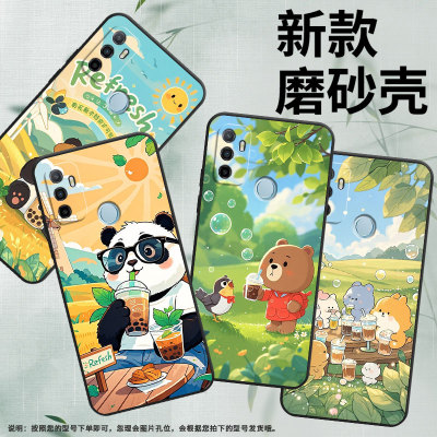 适用oppoa1手机壳a8/a92020/a52020卡通熊猫a15保护套a12全包边a16戴眼镜的熊猫a11硅胶a5轻薄a9高级感PHS110