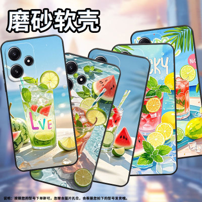 适用小米POCOM3手机壳M7Pro耐磨21091116AG轻薄XiaomiPOCOM5s西瓜薄荷冰M6Pro防摔23076PC4BI个性M7保护套