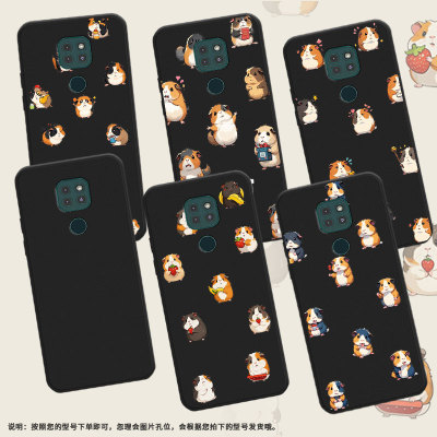 适用MotoG505G气囊壳Q版豚鼠摩托罗拉G22四角防摔MotoG20手机壳MotorolaG42高级感XT2128-1时尚保护套