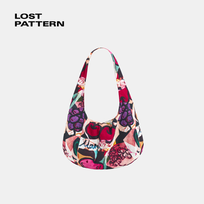LOST PATTERN/双成记水果市集单肩双层托特包 大容量通勤包 原创