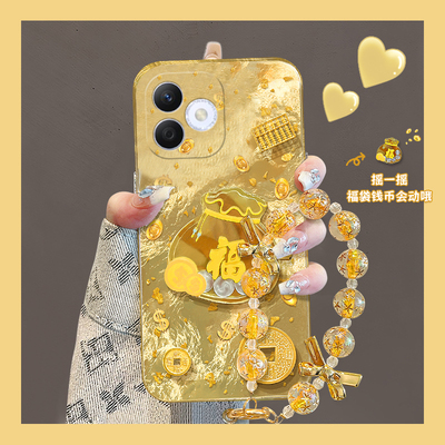 2025金币福袋适用华为荣耀x60i+手机壳x50i立体30pro金色x20se1挂链9x+8x简约x30i十play4tpro硅胶畅玩30plus