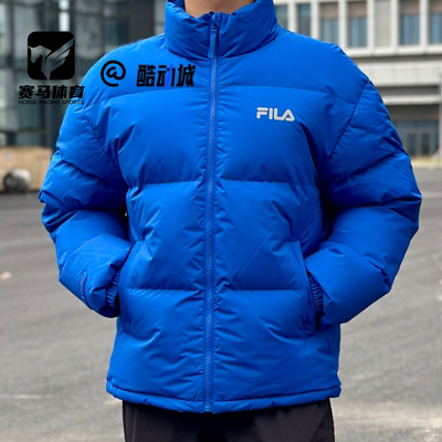 FILA蓝色男子时尚保暖羽绒服