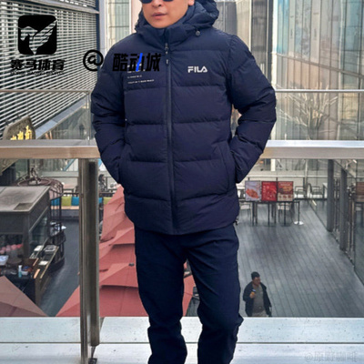 斐乐ORIGINALE正黑色简约羽绒服