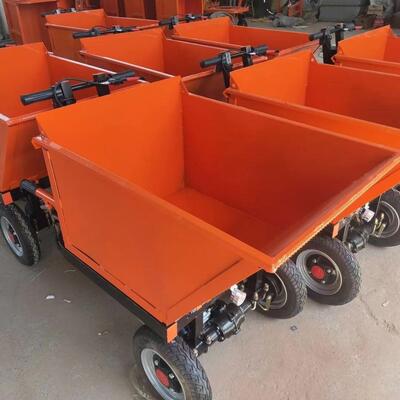电推动手车灰工程工地翻斗车 11552搬运建斗筑拉货车拉沙石子灰斗