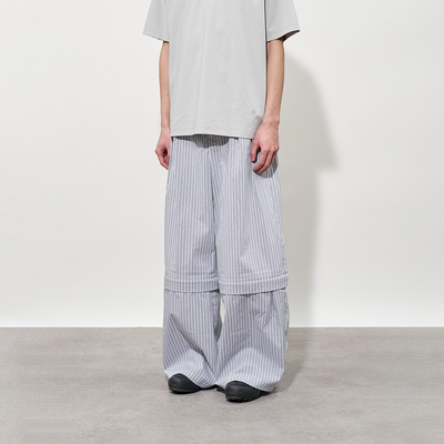 闷与狂FMACM 二合一可拆卸格子休闲裤25SS原创设计直筒裤男女同款