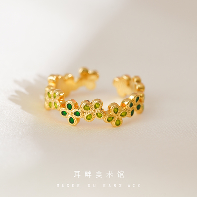 A四叶草戒指女小众设计轻奢高级