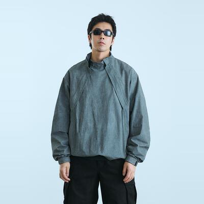 TANOXI水洗拉链套头夹克