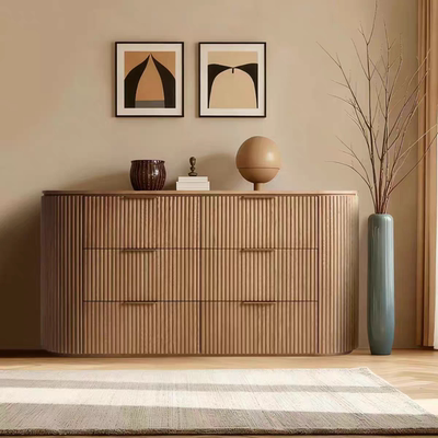 RH美式实木斗柜拜伦六抽梳妆台简约储物柜床尾收纳柜定制