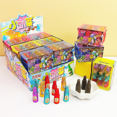 小趴菜可爱酒瓶造型巧克力儿童休闲零食玩具糖果批发（代可可脂）