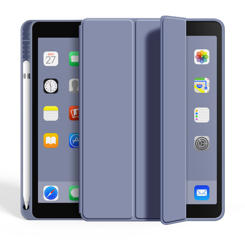 2022新款ipadair5/4/3保护套ipadpro苹果平板电脑三折液态硅胶带笔槽2020第九代保护壳10.2轻11英寸12.9适用_虎窝淘