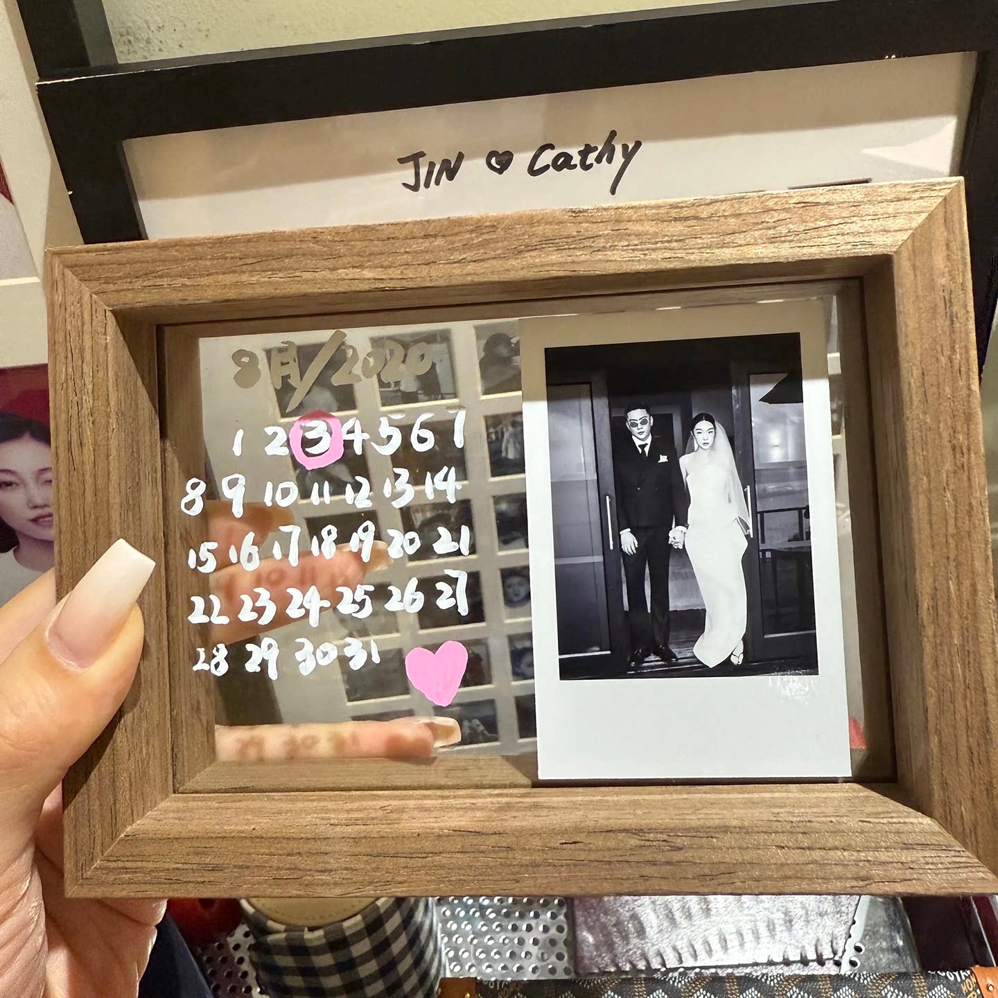 同款定制日历相框情侣周年纪念礼物送女朋友情人节七夕圣诞送男友
