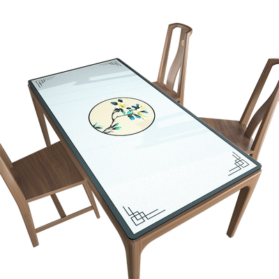 新中式皮革硅胶餐桌垫高级感