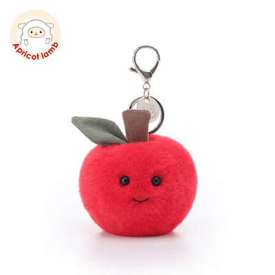 瑞可羊甜美苹果书包挂件公仔女生钥匙扣玩偶可爱毛绒包包车挂饰