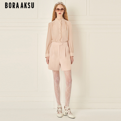 BORAAKSU优雅木耳边立领衬衫上衣