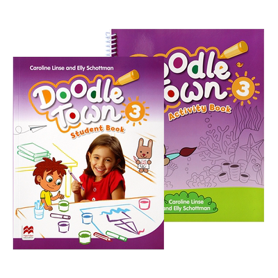 原版进口英语麦克米伦 Doodle town 3 级别中班幼儿英语课程美音涂鸦小镇 幼儿综合英语课程赠送IPAD激活码