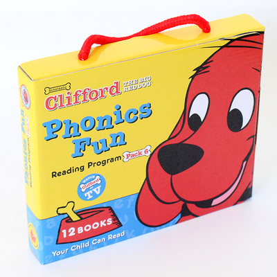 【清仓】大红狗克里弗系列 Clifford Phonics Fun Pack 6 12册礼盒装附CD 儿童趣味绘本 The big Red Dog 自然拼读入门启蒙故事
