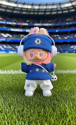 17cm玩偶衣服三代拉布布切尔西球衣前方高能Labubu3新款英超娃衣