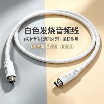 发烧HIFI音响线适用Edifier/漫步者MR5BT音箱9针音频线九芯升级线