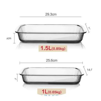 Toughened Pyrex baking tray family fish dish oblong for oven