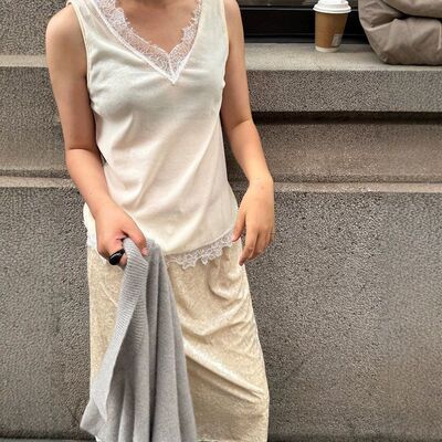 背心12286叠上花边女秋新睫毛9.8