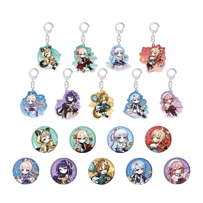 原神郊游主题Q版角色徽章/挂件