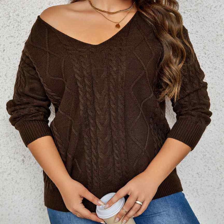 fat women sweater plus size winter pullover tops大码女装_虎窝淘