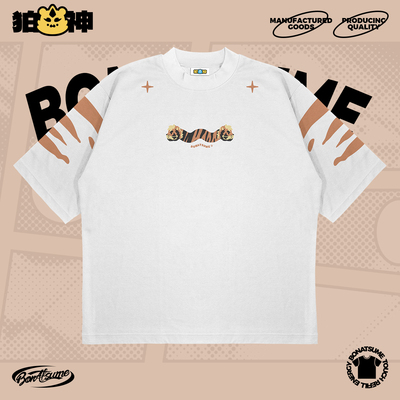 【BON】2025春夏短袖T恤双头虎吾觅休闲宽松福瑞FURRY210g纯棉