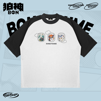 【BON】2026SS05短袖T恤插肩系列-天空出行 宽松福瑞FURRY210g