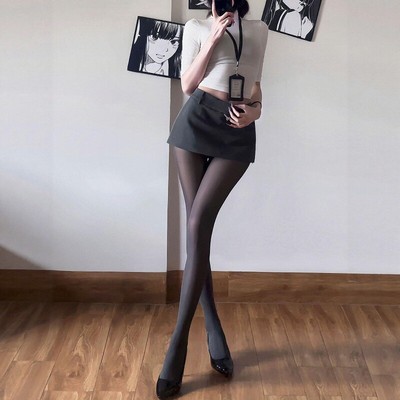 春秋冬季深灰女打底裤夏季百搭简