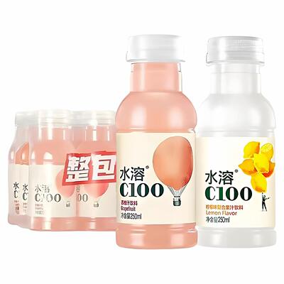 农夫山泉水溶C100柠檬味西柚味