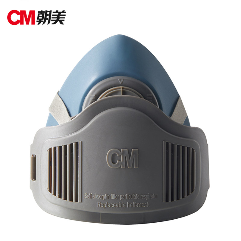 CM朝美 头戴过滤式防毒半面罩防颗粒物(硅胶款) P-A-1个
