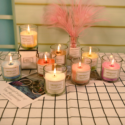 Fragrant Scented Candle glass Jar candles Gifts Fragrance蜡