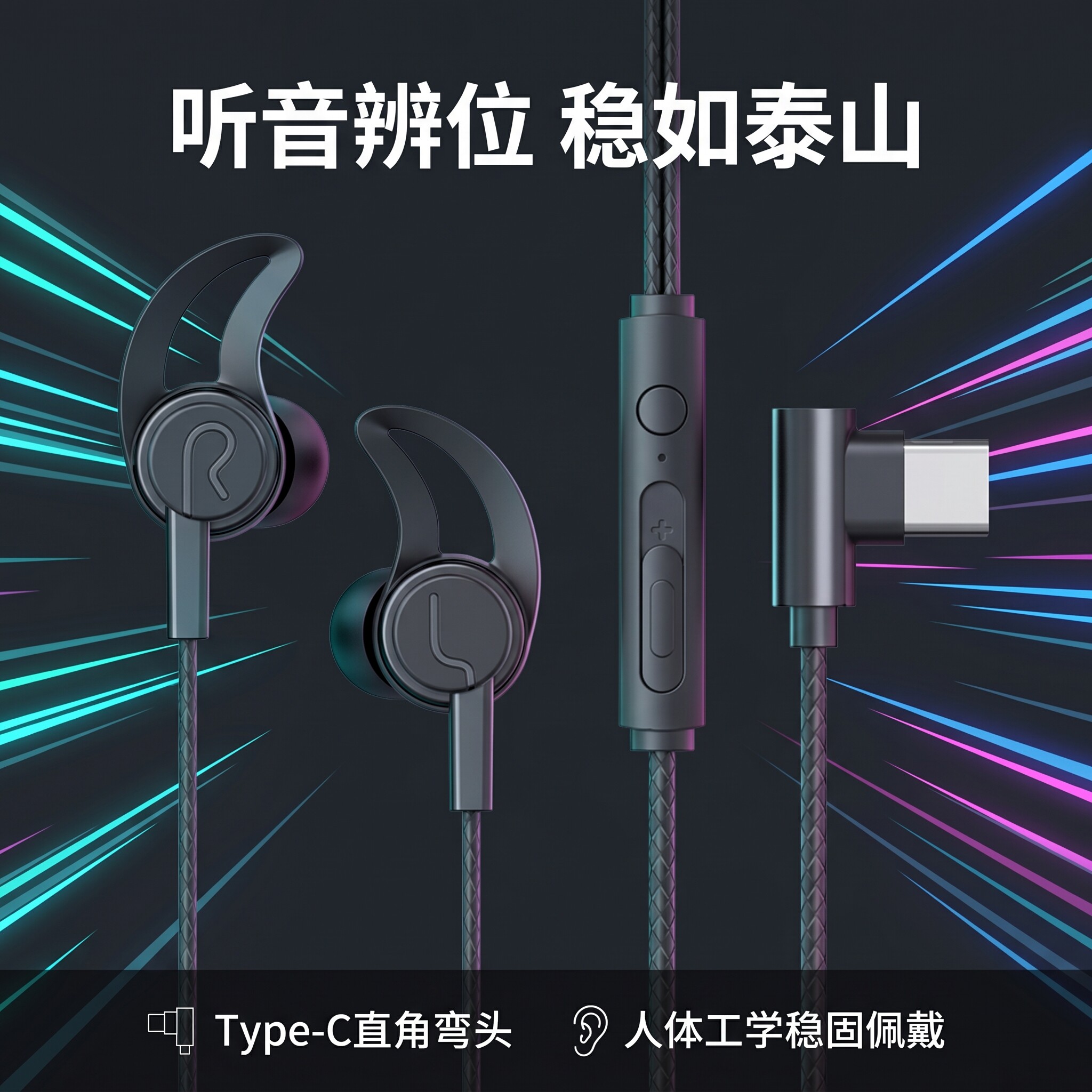 游戏耳机适用于黑鲨红米OPPOvivo电竞吃鸡有线typec带麦3.5mm