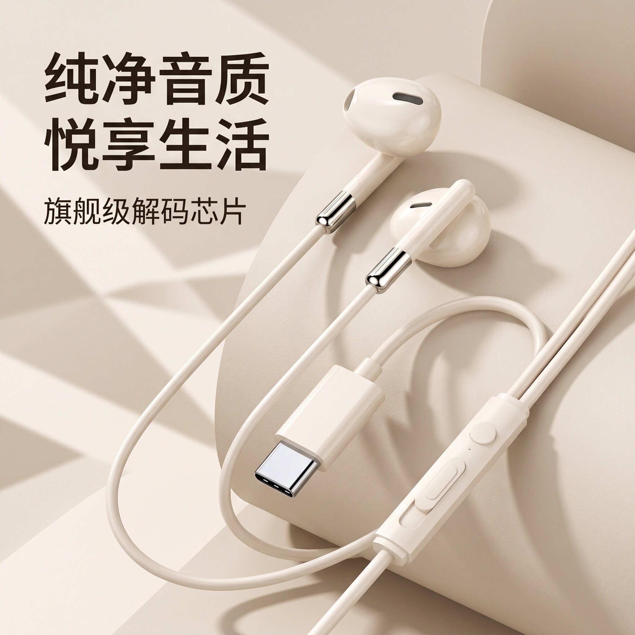游戏耳机有线吃鸡听声辨位Type-c电竞带麦入耳式适用vivo小米OPPO