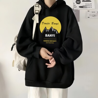 连帽卫衣男孩春秋季2025新款潮牌宽松休闲外套青少年学生大码上衣