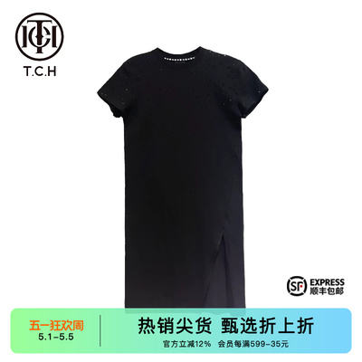 高奢烫钻时尚休闲显瘦连衣裙