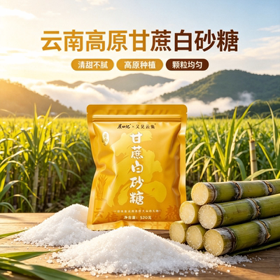 云南高原纯甘蔗白砂糖