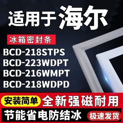 适用海尔BCD-218STPS 223WDPT 216WMPT 218WDPD冰箱门密封条胶条
