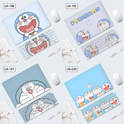 哆啦A梦苹果Macbookair13.6英寸保护壳适用macbookpro14笔记本M3磨砂Air15.3电脑Pro16外壳M2防摔12/11保护套