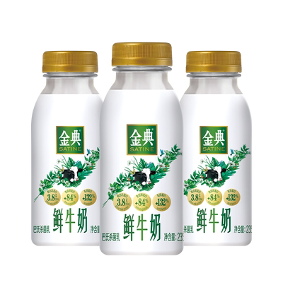 伊利金典巴氏杀菌鲜牛奶235ml
