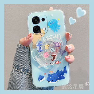 2026适用oppoA6手机壳Max/a5pro/a3新款a2女款a1活力版a3x可爱a2m海豚a3i/plus小动物a1i带支架a1s透明x硅胶