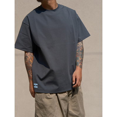 17205 n.74「inner tee」棉涤宽松舒适基础圆领短袖T恤24ss