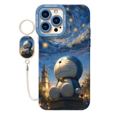 哆啦A梦适用苹果16手机壳新款iphone15promax套14pro镜头15全包13por的硅胶plus液态i11软xsmax防摔ip12mini