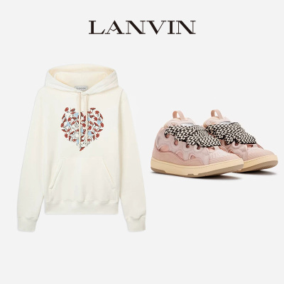 【送礼甄选】LANVIN浪凡 男女同款连帽印花卫衣撞色CURB运动鞋