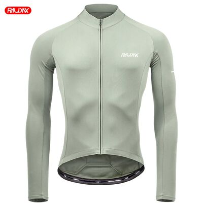 Raudax-Maillot de ciclismo de manga larga, ropa de carreras,